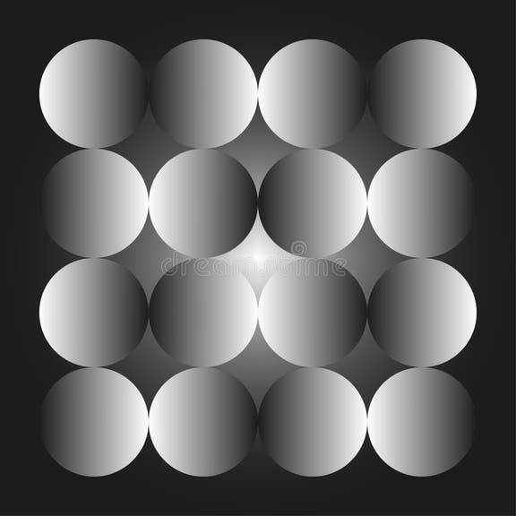 Abstract Sphere Icons. Gradient Circle Shapes. Monochrome Vector ...
