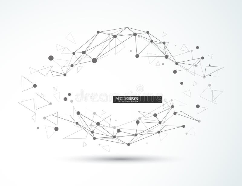 Abstract Sphere Isolated. Vector Connection Concept. Wireframe Mesh ...