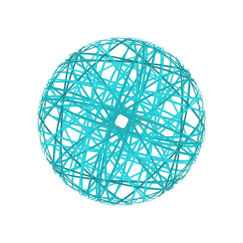 Abstract Sphere from Color Lines Stock Vector - Illustration of ...