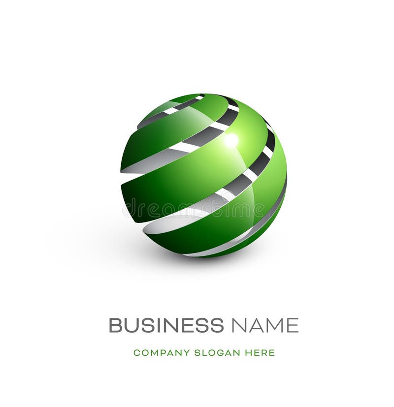 Astract sphere logo design stock illustration. Illustration of planet ...
