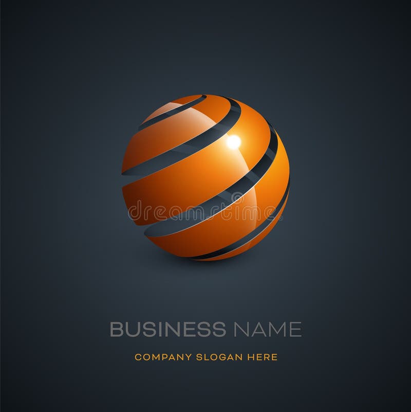 Abstract Sphere Logo Design Stock Illustration - Illustration of shape ...
