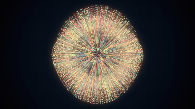 Abstract Sphere Made of Particles and Stripes Stock Illustration ...