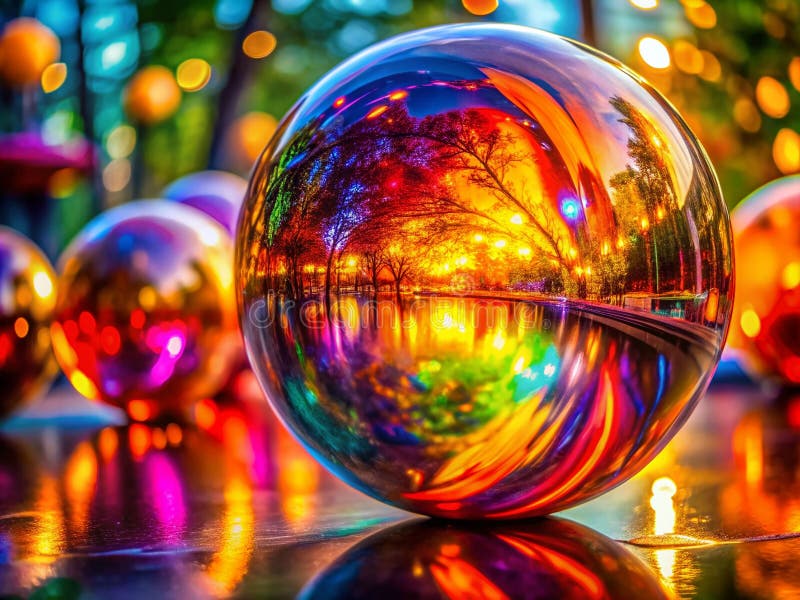 Abstract Sphere Photography a Study in Light Color and Modern Visual ...