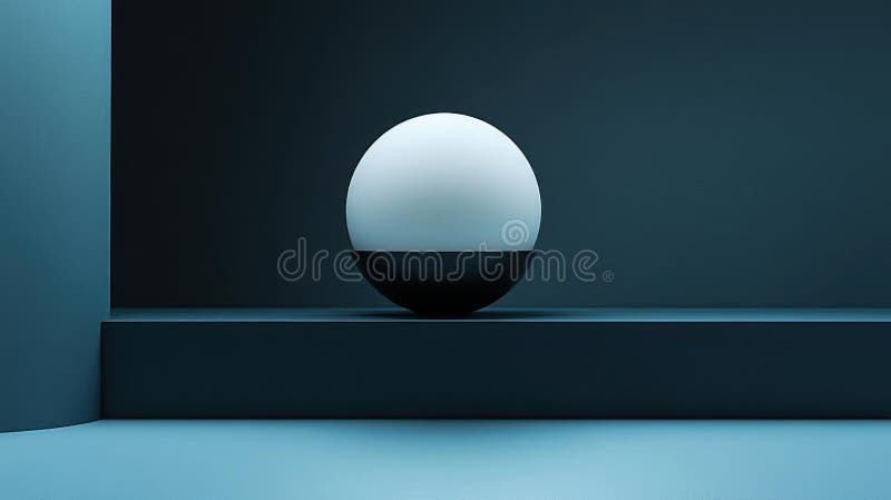 Abstract Sphere on Platform Stock Illustration - Illustration of ...