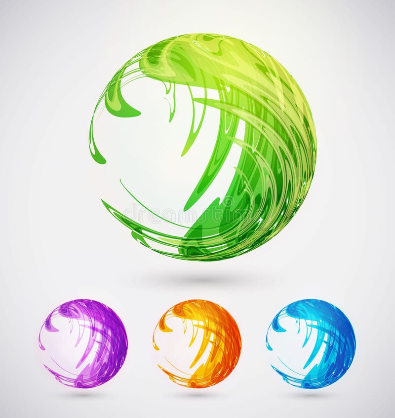Abstract Sphere Set for Your Design, Vector Illustration Stock Vector ...