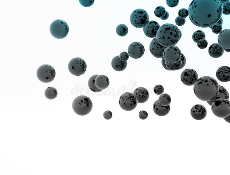 3d Abstract Spheres Molecules Stock Illustration - Illustration of ...