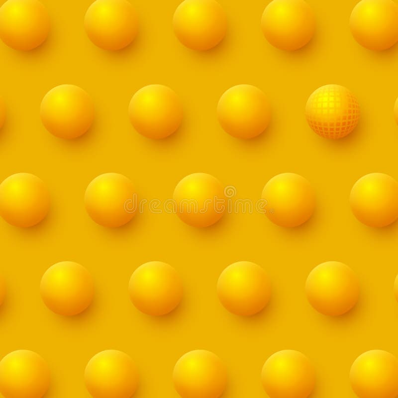 Abstract Spheres Background. 3d Yellow Balls Stock Illustration ...