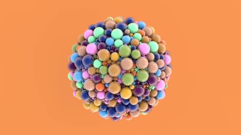 Abstract of Spheres of Different Colors and Sizes Stock Illustration ...