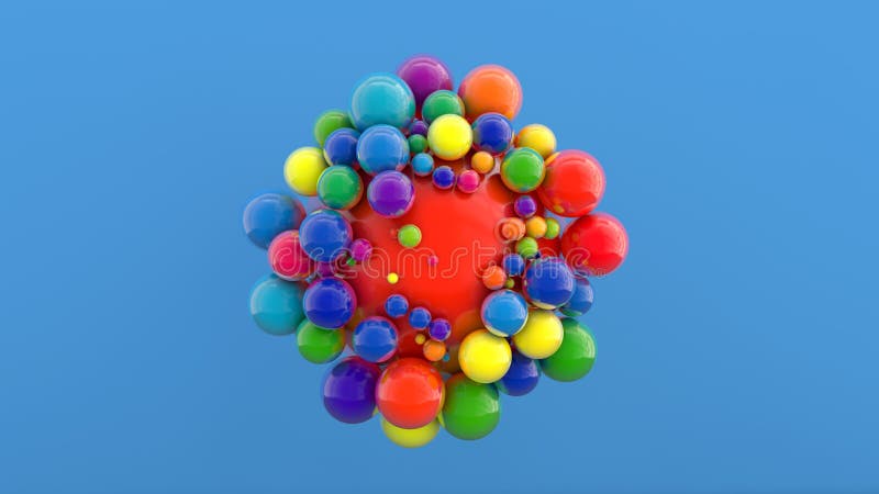 Abstract of Spheres of Different Colors and Sizes Stock Illustration ...