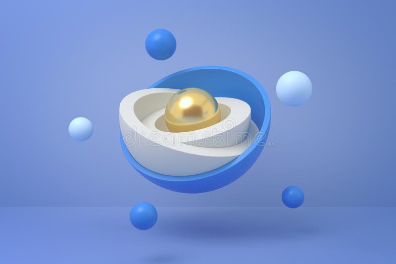 Abstract Spheres with Golden Core Stock Photo - Image of conceptual ...