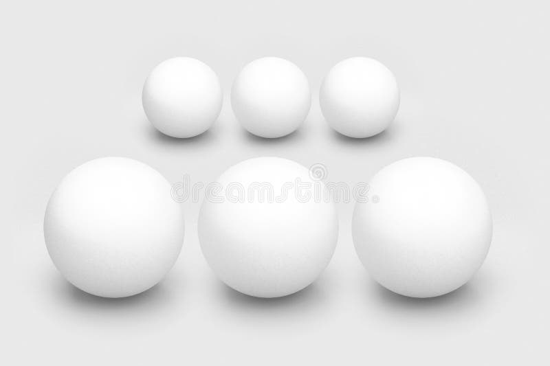 Abstract Spheres with Matte Surface, on White Matte Background. Sphere ...