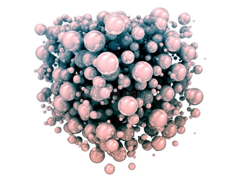 3d Abstract Spheres Molecules Stock Illustration - Illustration of ...
