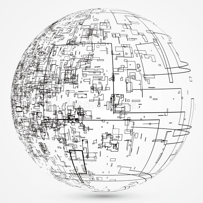 Abstract Spherical Graphic Design. Stock Illustration - Illustration of ...