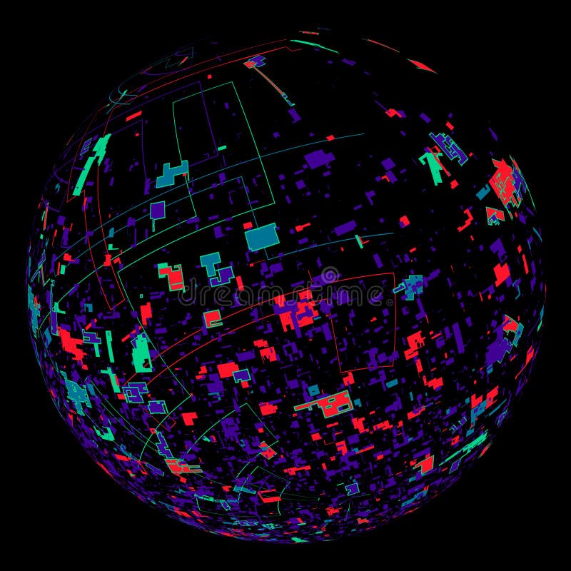 Abstract Spherical Graphic Design. Stock Illustration - Illustration of ...