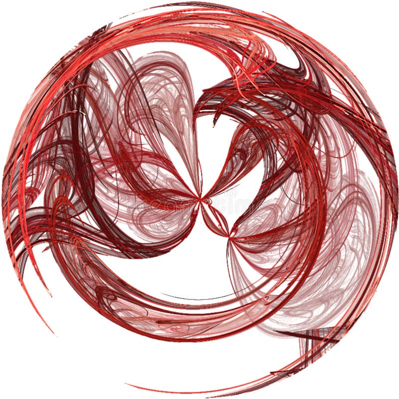 Abstract Spherical Linear Pattern in Red-burgundy Color without ...