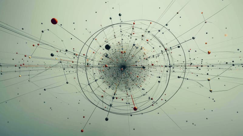 Digital Sphere Network in Greenish Tone Stock Photo - Image of ...