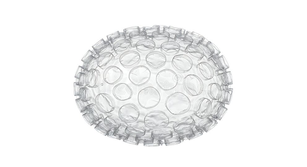 Abstract Spherical Structure of Interlocking Transparent Rings Stock ...