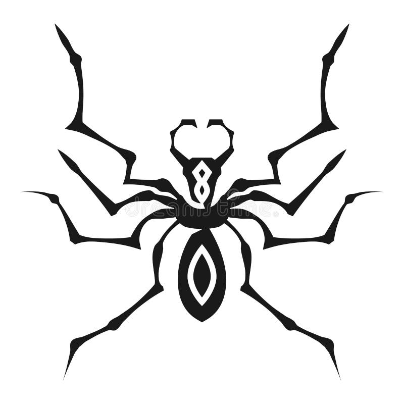 Abstract Spider Icon, Simple Style Stock Vector - Illustration of ...