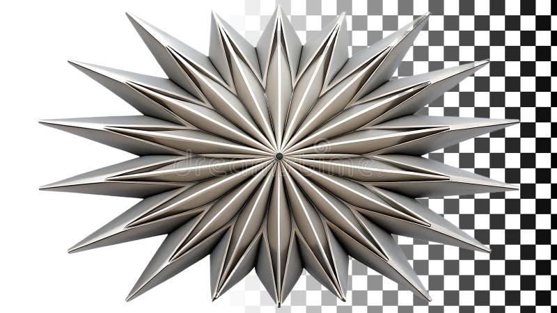 Abstract Spiky Metallic Geometric Shape Modern Design Png Transparent ...