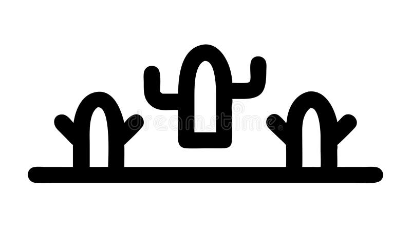 Abstract Spiky Outline Icon for Plants or Shapes, Vector Design ...