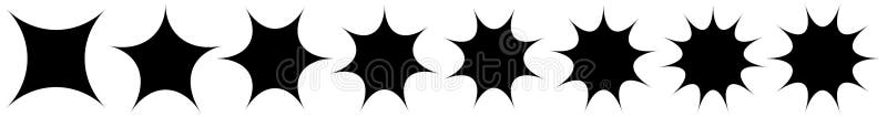 Abstract Spiky Shapes, Elements Design Illustration Stock Vector ...