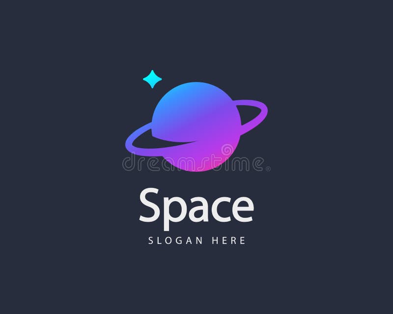Abstract Spin Planet Geometric Colorful Gradient Logo Design Template ...