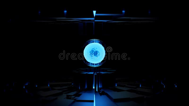 Abstract Spinning Hypnotic Golden Spiral Spreading All Over a Black ...