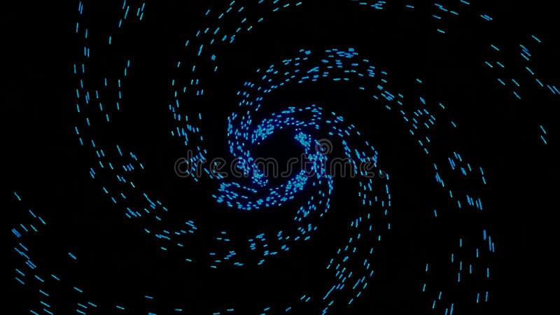 Abstract Spinning Space Objects with Starry Tails. Design Stock Video ...