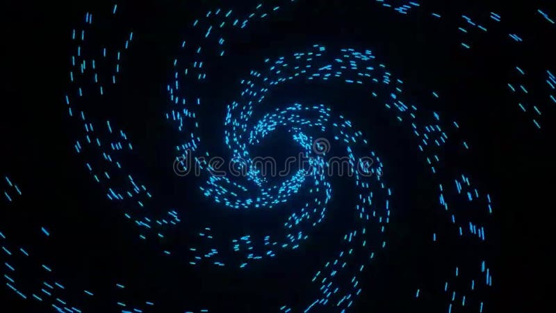 Abstract Spinning Space Objects with Starry Tails. Design Stock Video ...