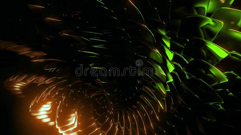 Abstract Spinning Spherical Object with Many Scales on a Black ...