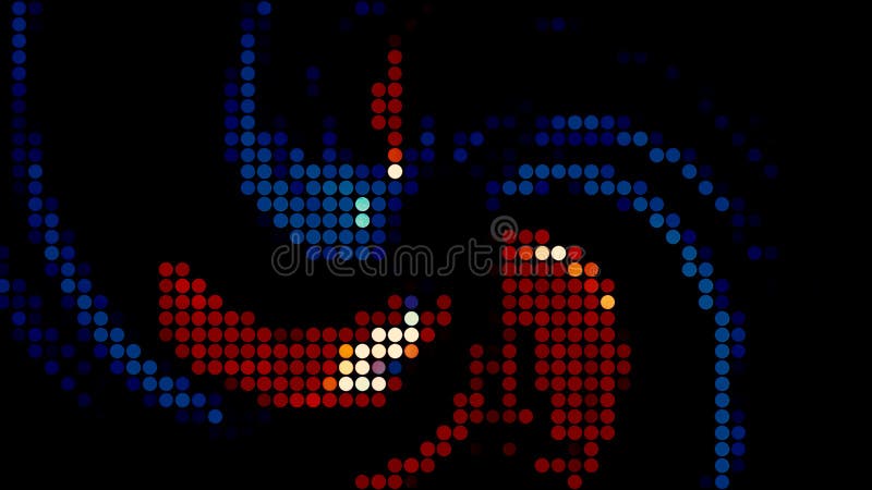 Abstract Spinning Hypnotic Golden Spiral Spreading All Over a Black ...