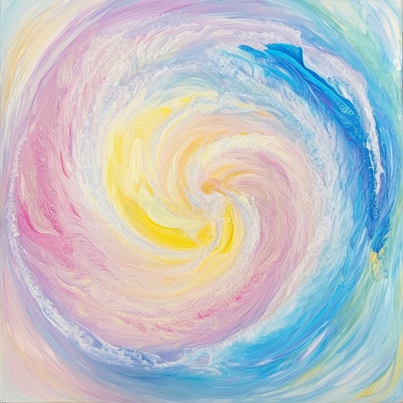 Abstract Spiral Art with Pastel Colors Stock Illustration ...