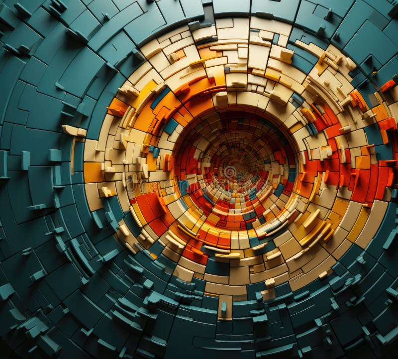 Spiral. Array with Dynamic Particles. Abstract Grid Design Stock Vector ...