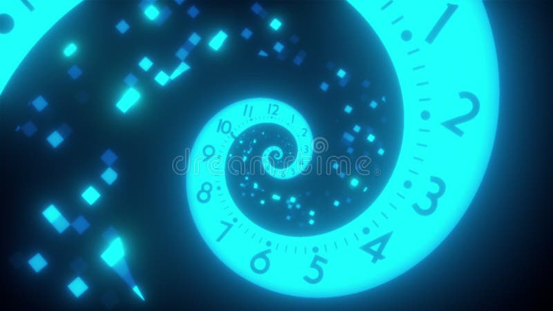 Abstract spiral clock stock video. Video of hypnotic - 301512885