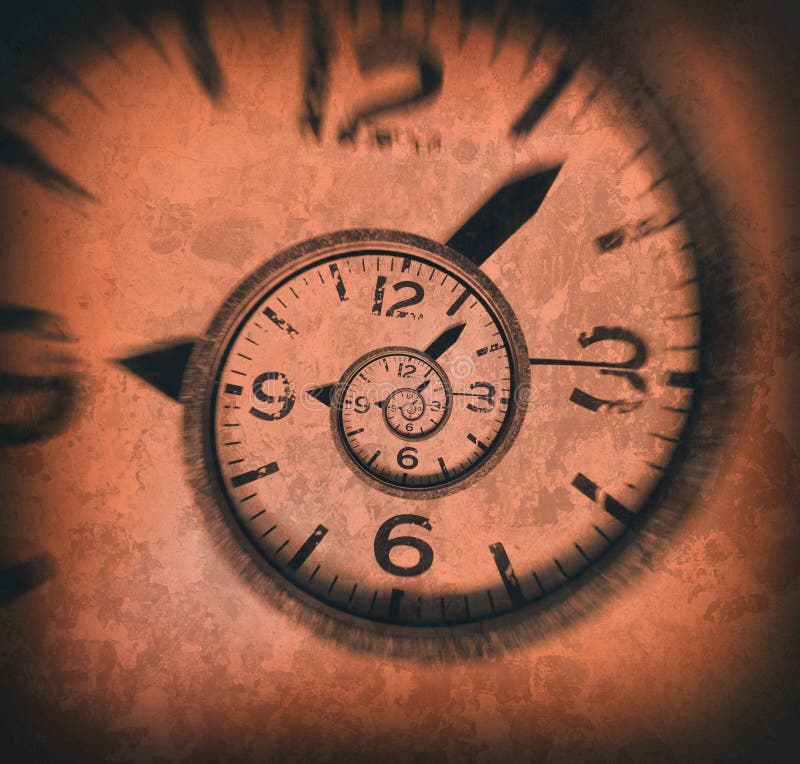 Twisted time on clock face stock photo. Image of fades - 25394452