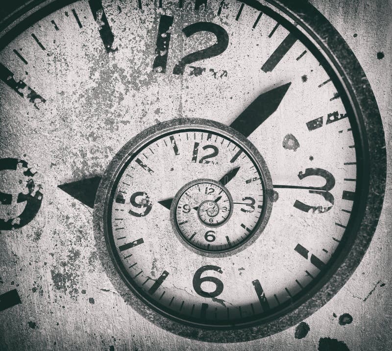 Abstract Modern White Spiral Clock Fractal Clock Hands Pointers Twisted ...