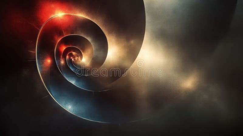 Abstract Spiral Design with Cosmic Elements, Evoking a Sense of ...