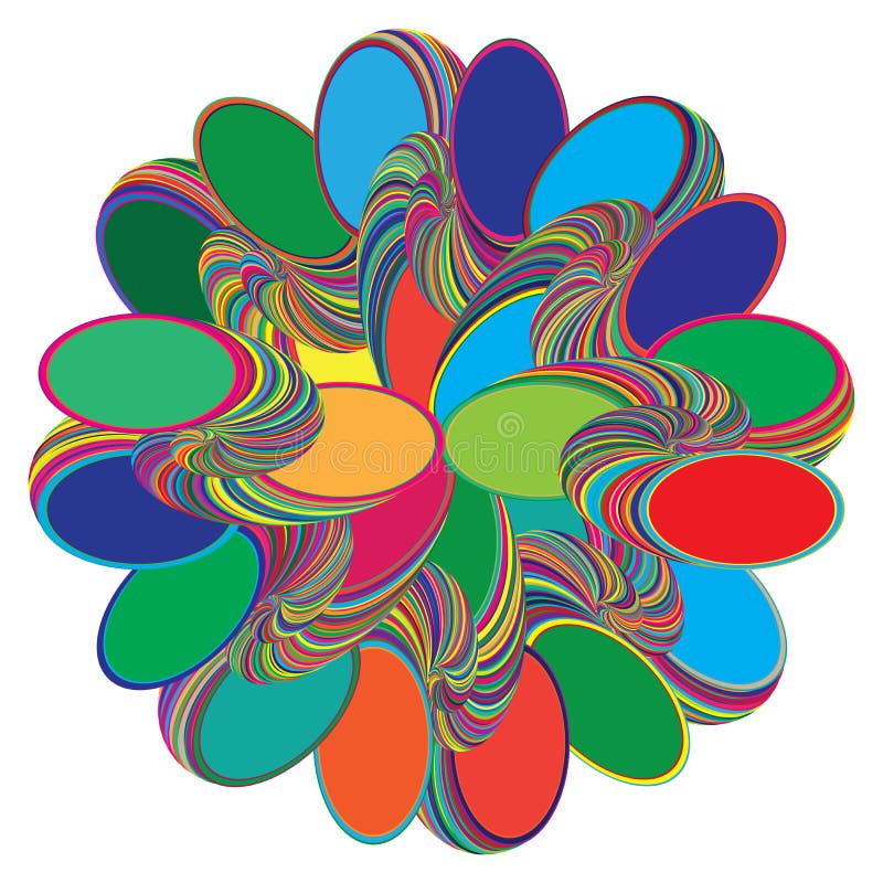 Abstract Spiral Design Element for Multicolor Disks Stock Vector ...