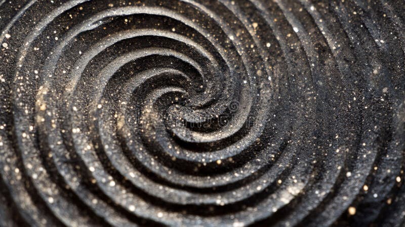 Abstract Spiral Design with Shimmering Gold Dust Stock Illustration ...