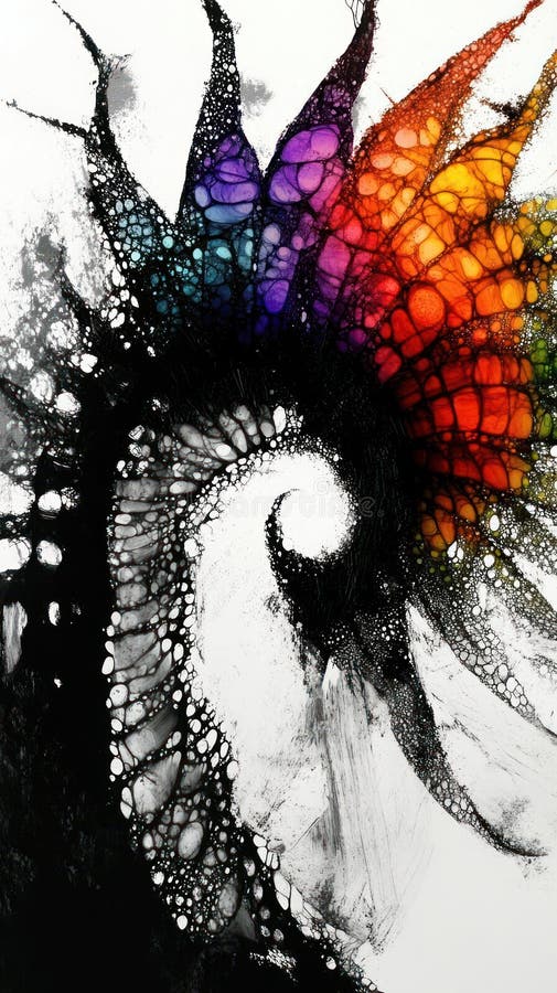 Abstract Spiral Design with Vibrant Colors and Intricate Patterns Stock ...