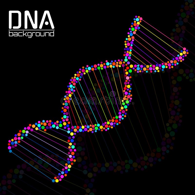 Abstract Spiral of DNA, Colorful Molecule Structure, Science Concept ...