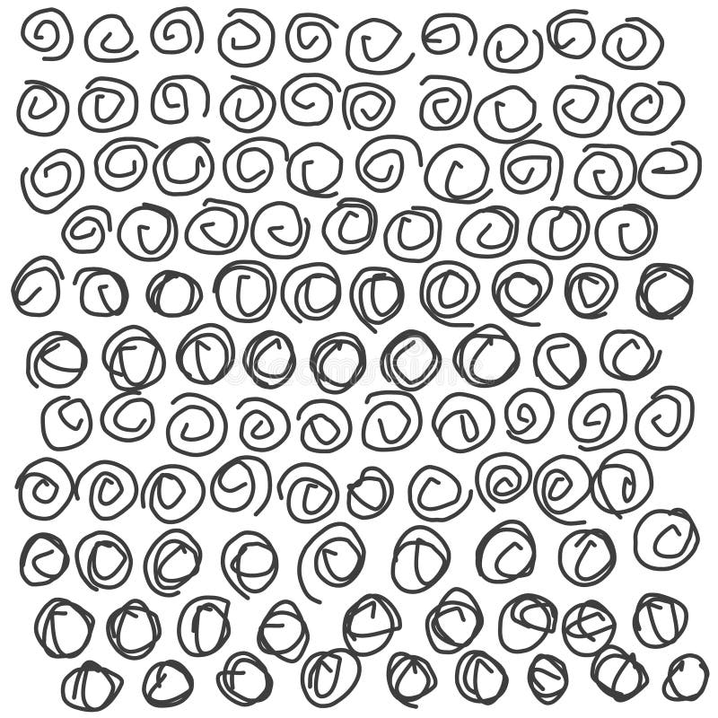 Abstract Spiral Doodle Swirls. Hand Drawn Doodle Background Patterns ...