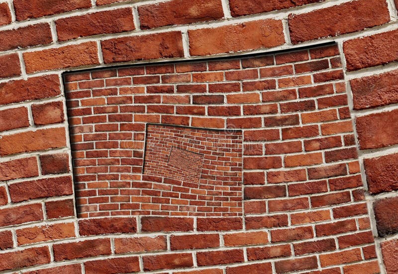 Abstract Spiral Abstract Effect Red Brick Wall Texture Background ...