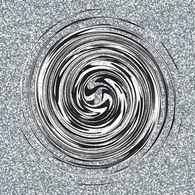 Abstract Spiral on Grunge Gray-black Background Stock Vector ...