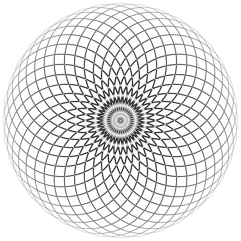 Abstract Spiral Icon. Thin Geometric Lines. Black Concentric Form ...