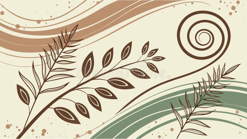 Abstract Spiral Leaf Design, Nature Pattern, Organic Art, Decorative ...