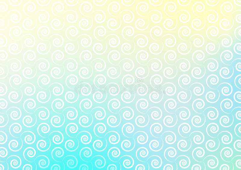 Abstract Spiral Line Wave Seamless Pattern Blue Gradient Vector ...