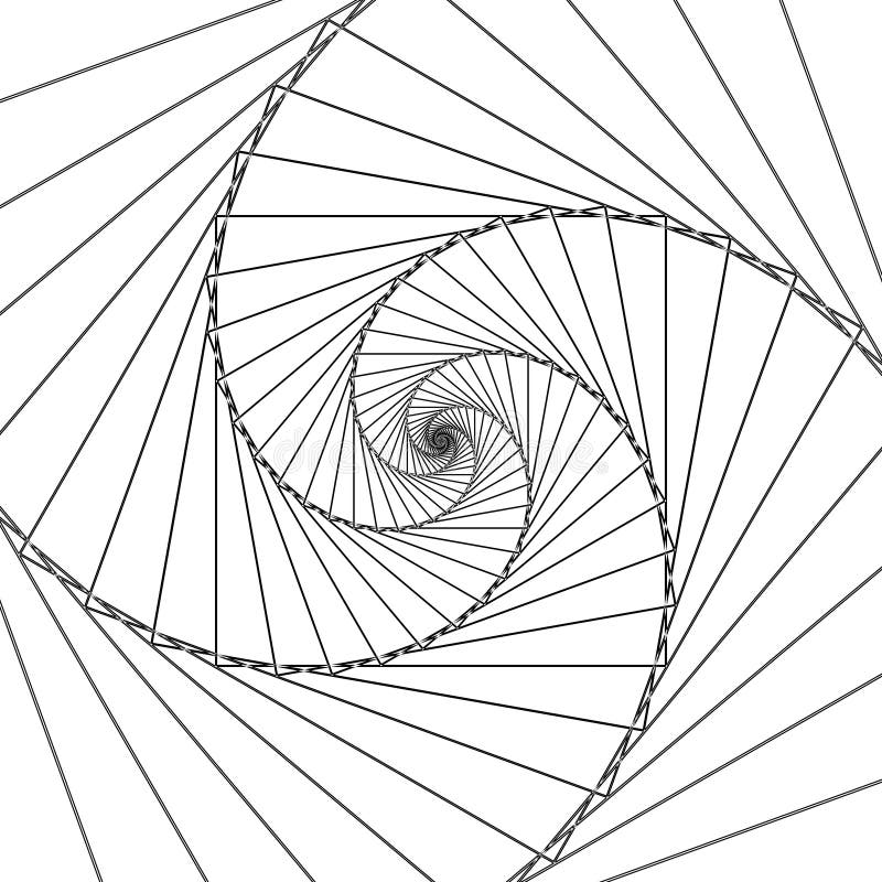 Abstract Spiral Lines Black and White Vector Background Stock Vector ...