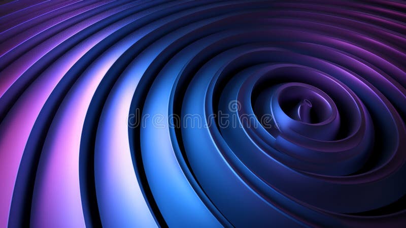 Abstract Spiral Pattern in Blue and Purple Hues, Digital Art Concept ...