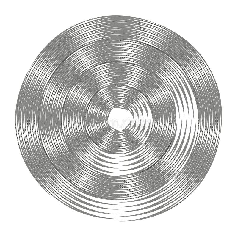 Abstract Spiral Pattern. Concentric Circle Illustration. Optical Illusion Element. Vector ...